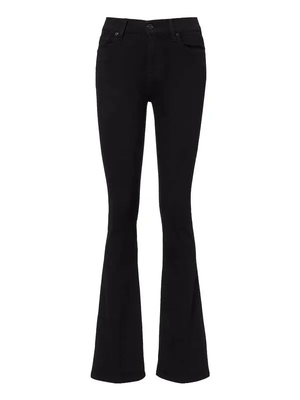 7 For All Mankind Mid-rise Bootcut Jeans - Black