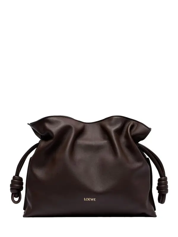 Loewe Flamenco Medium Leather Clutch - Brown