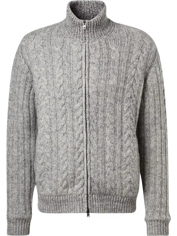 Herno Cable-knit Wool Jacket - Grey