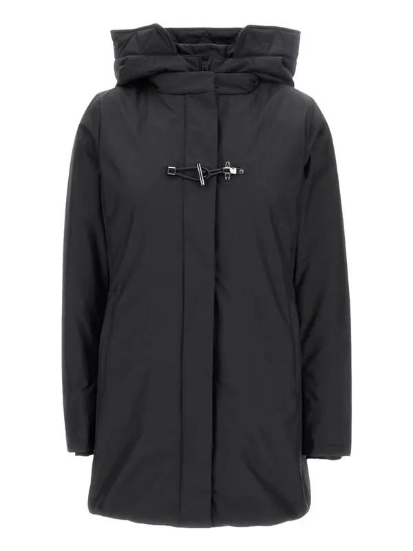 FAY Toggle Parka Coat - Black