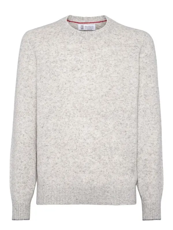 Brunello Cucinelli Silk And Alpaca Wool Sweater - Grey