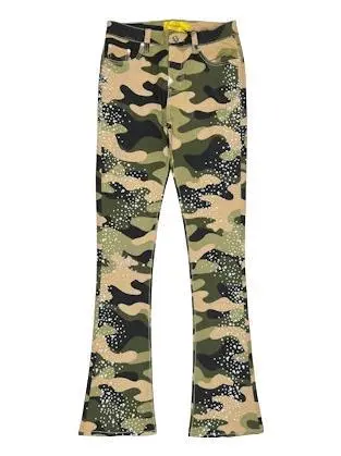 GUAPI Pearl Embellished Jeans - Camo