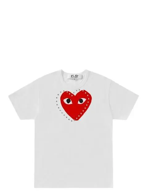 Comme Des Garçons Play Logo Stud P1t803 T-shirt - White