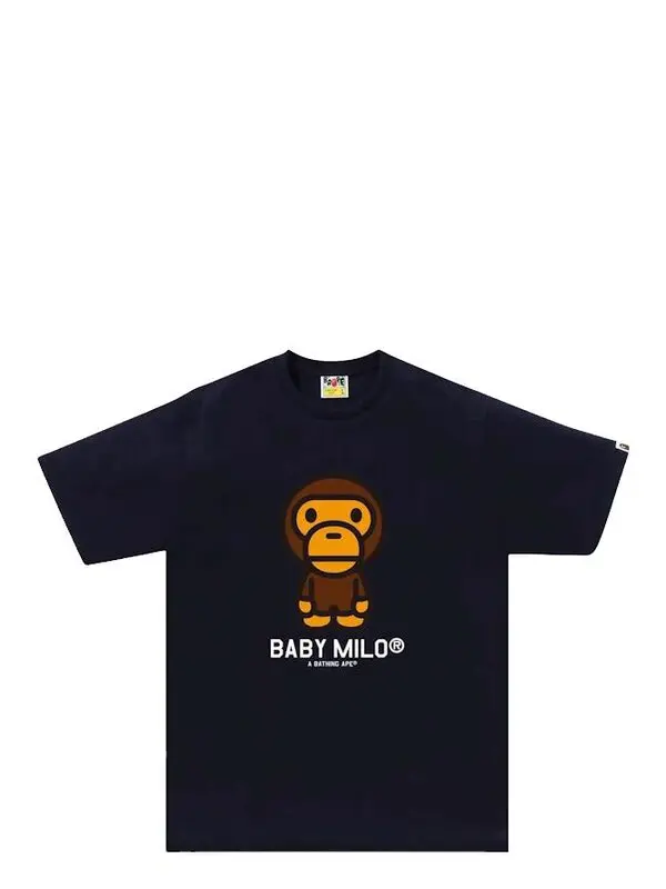 A BATHING APE Baby Milo Tee Shirt - Navy Blue
