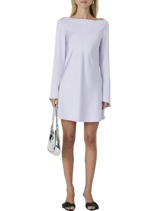 French Connection Satin Mini Dress - 51-lavender