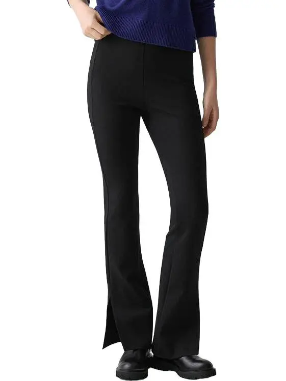 Theory Slit Flare Leg Pants - Black