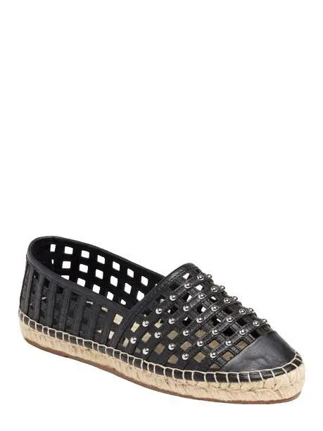 Cinq À Sept Rochel Cage Studded Espadrille Flat - Black