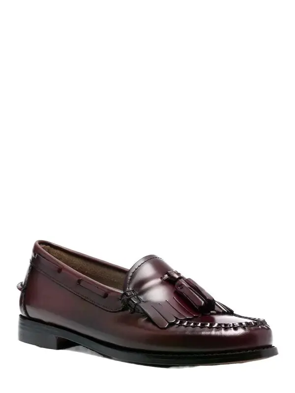 G.H.BASS Weejuns Esther Kiltie Tassel Loafers - Red