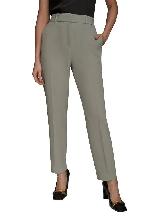 Donna Karan New York Flat Front Straight Leg Trousers - Weathered