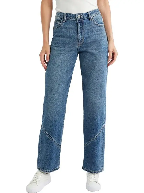 HIDDEN JEANS High-rise Straight Leg Jeans - Med.wash