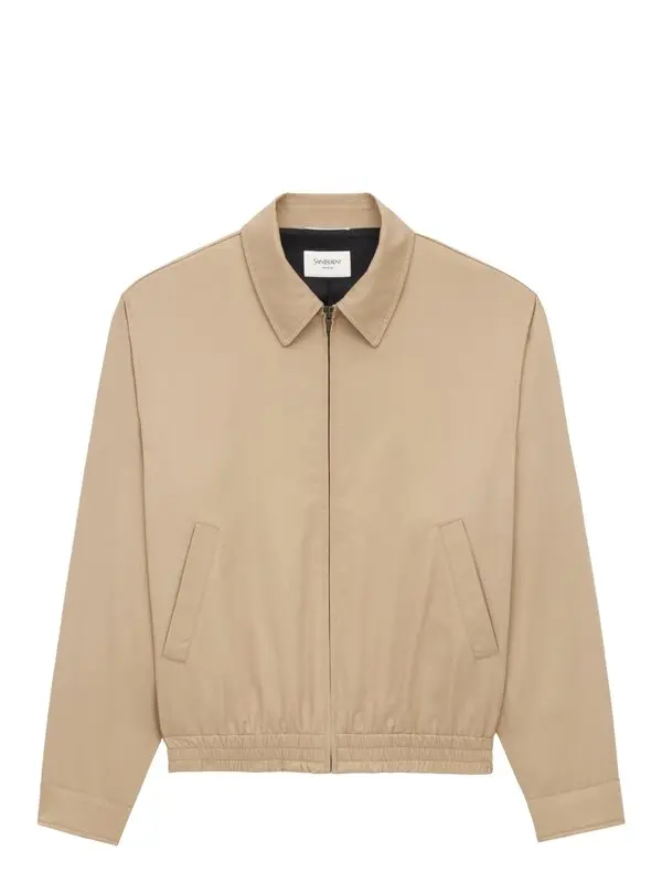 Saint Laurent Cotton Short Jacket - Nude