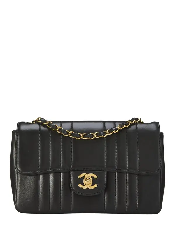 Chanel Lambskin Vertical Flap Small - Black