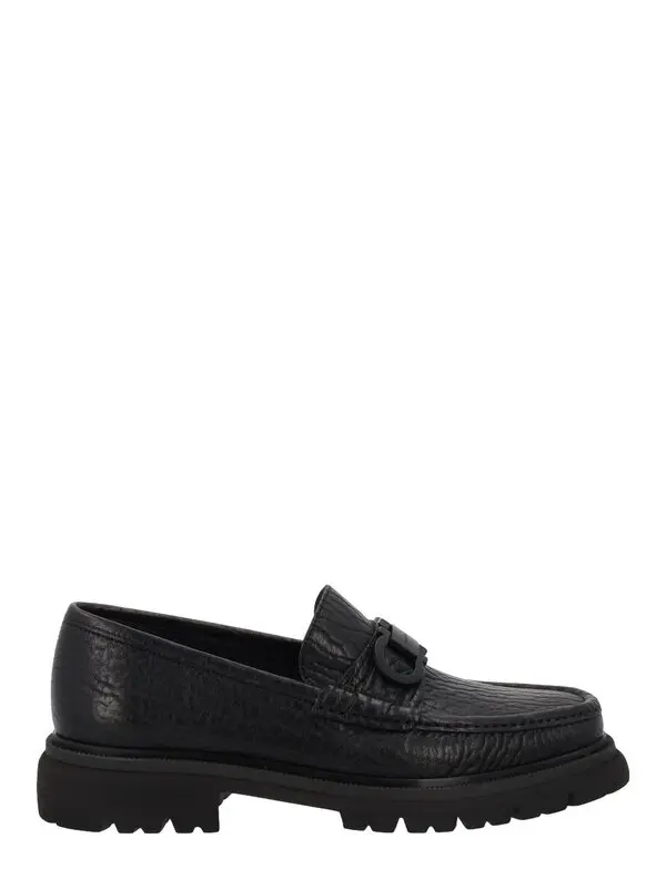 FERRAGAMO Mocassin Gancini - Black