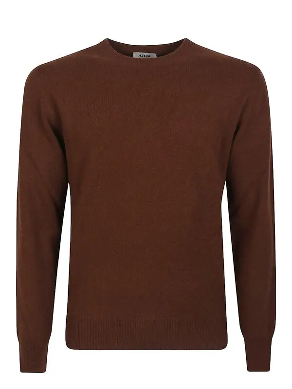 Altea Round Neck Cashmere Sweater - Brown