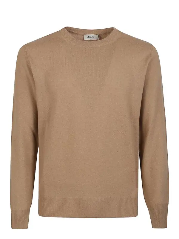 Altea Round Neck Cashmere Sweater - Brown