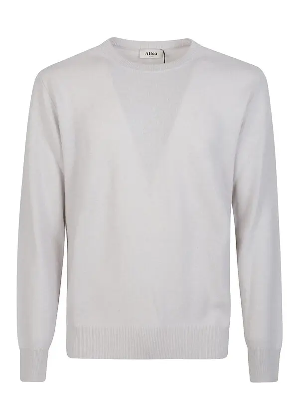 Altea Round Neck Cashmere Sweater - Grey
