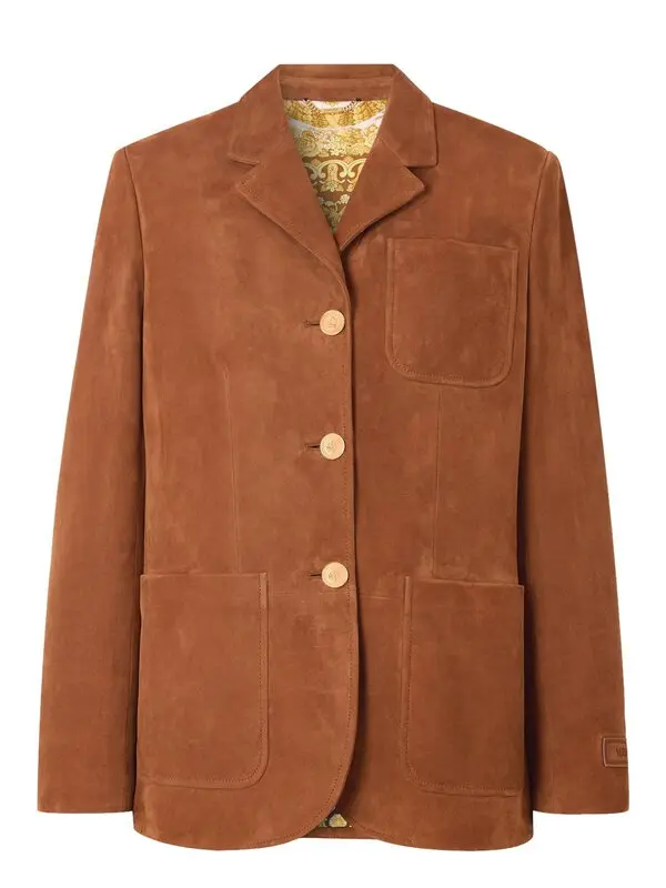 Versace Suede Blazer - Brown