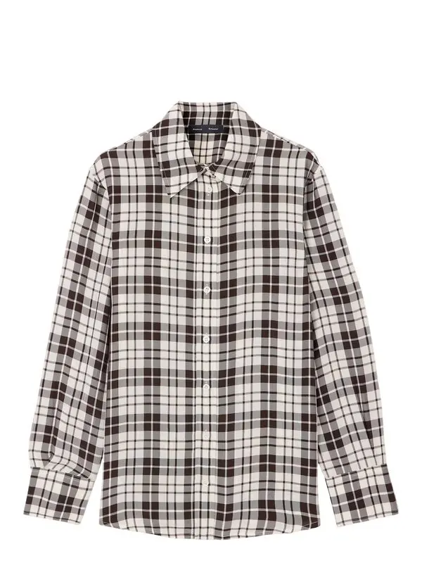 Proenza Schouler Checked Twill Bronwen Shirt - Brown