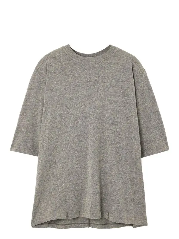 Rick Owens Paneled Cotton-blend Jersey T-shirt - Gray