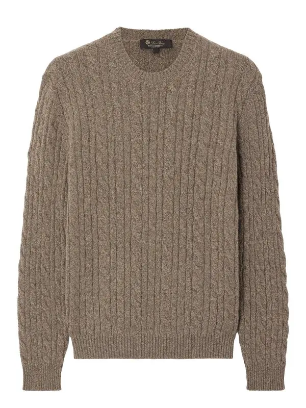 Loro Piana Cable-knit Cashmere Sweater - Brown