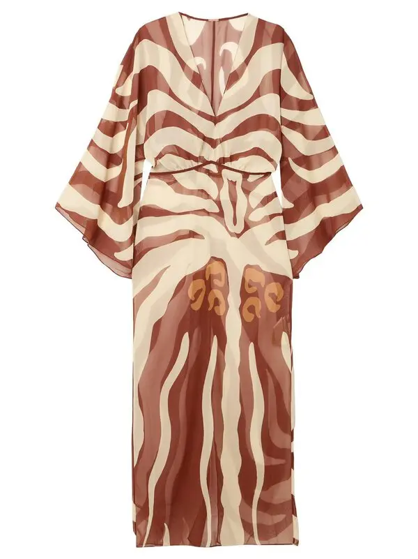 Johanna Ortiz Spiritual Healers Printed Maxi Dress - Brown