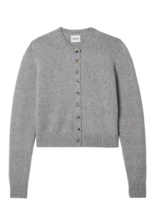 Khaite Everheart Cashmere Cardigan - Gray