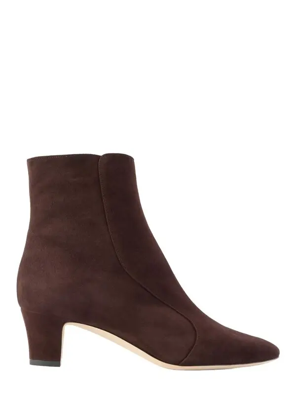 Manolo Blahnik Myconia 50 Suede Ankle Boots - Brown