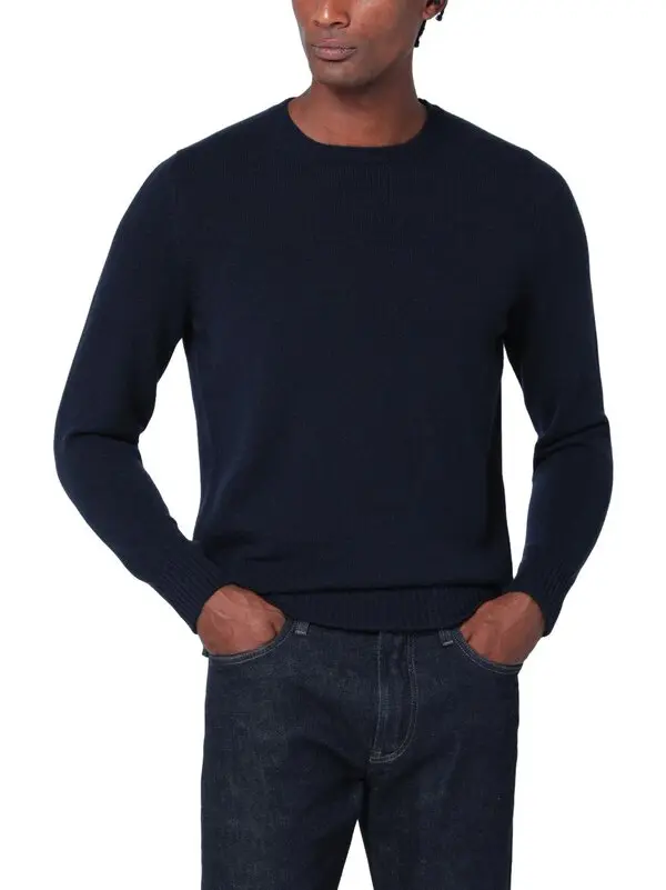 DRUMOHR Cashmere Crew Neck Sweater - Blue