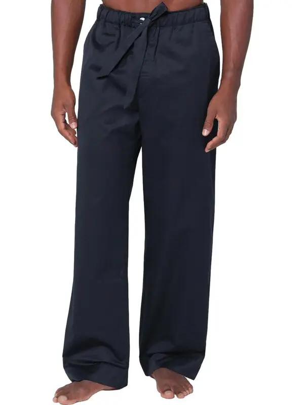 TEKLA Organic Cotton Pyjama Trousers - Blue