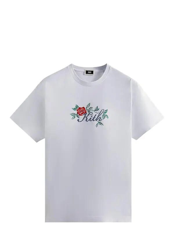 Kith Script Needlepoint Tee - White
