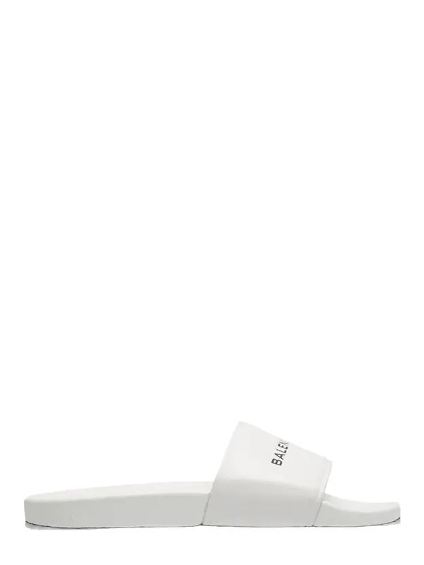 Balenciaga Piscine Flat Slides - White