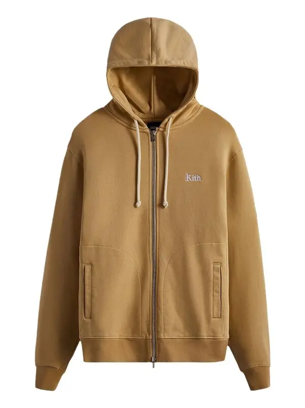 Kith Williams V Zip Up Hoodie - Tan