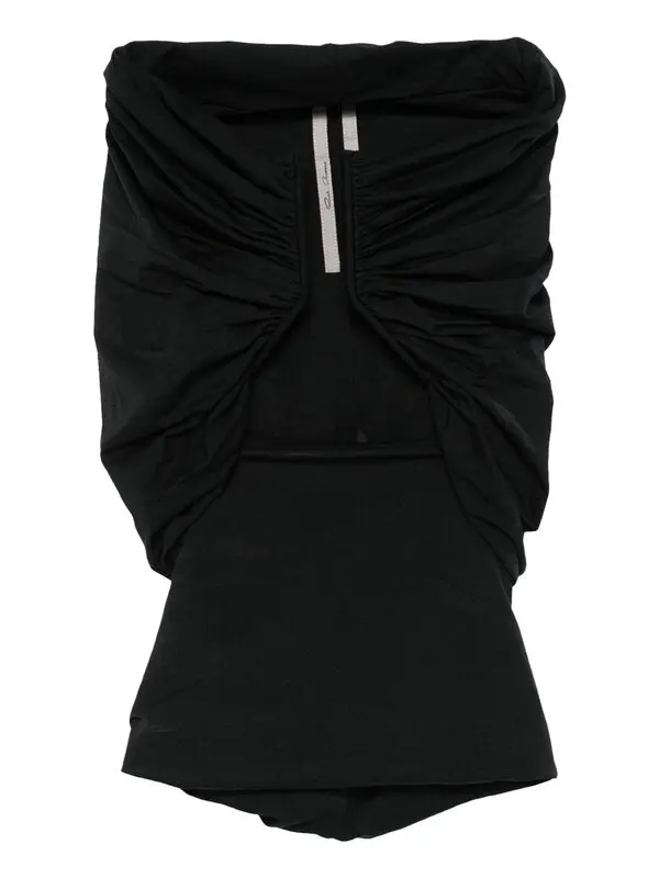Rick Owens Jersey Prong Bustier Top - Black