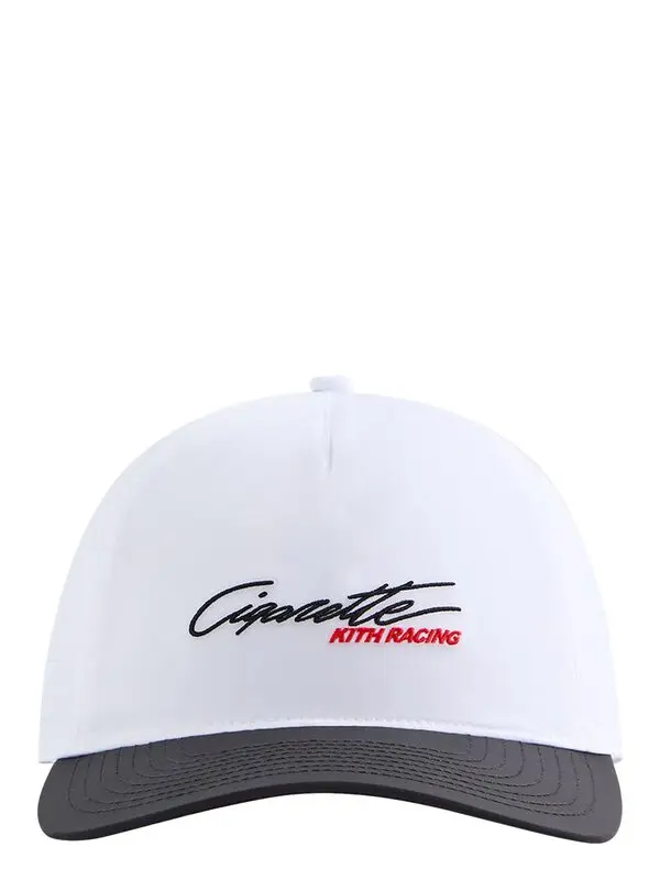 Kith For Cigarette Wrinkle Nylon Bay Low Pinch Crown Snapback - White