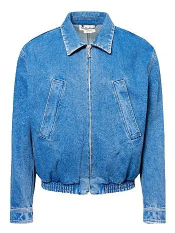 Marni Logo-embroidered Denim Jacket - Ocean