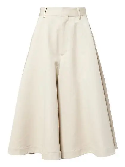 Bottega Veneta Wide-leg High-rise Culottes - Grey Putty