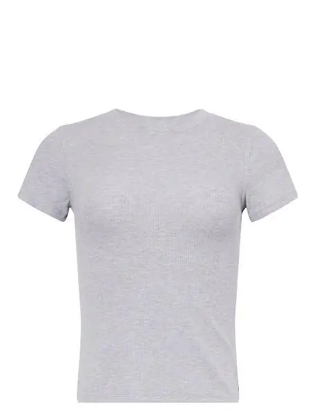 FRAME The Rib Baby Tee Modal-jersey Top - Heather Grey