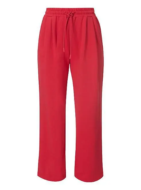 Sweaty Betty Revive Wide-leg Cotton-blend Jogging Bottoms - Pepper Red