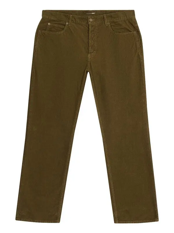Saint Laurent Vintage Corduroy Straight-leg Jeans - Army Green