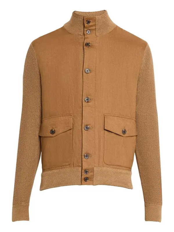 Ralph Lauren Hybrid Linen Cardigan - Brown