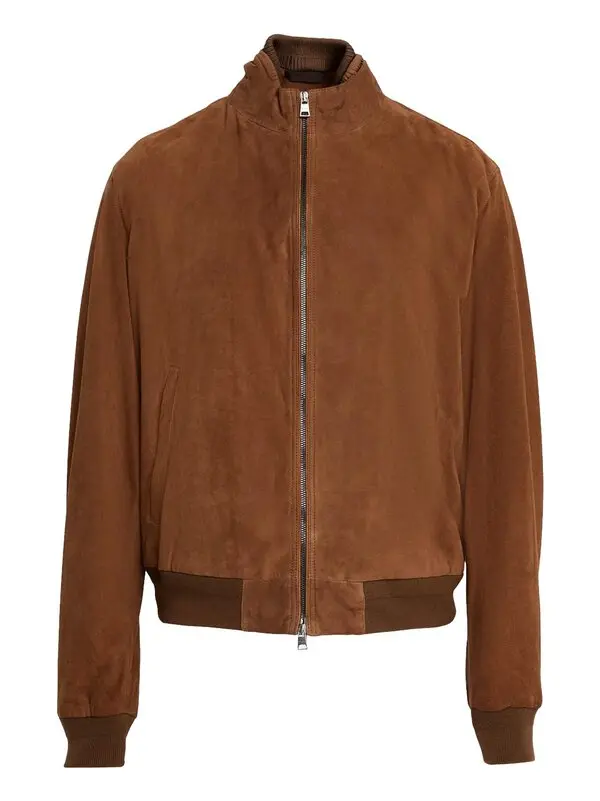 Ralph Lauren Suede Bomber Jacket - Brown