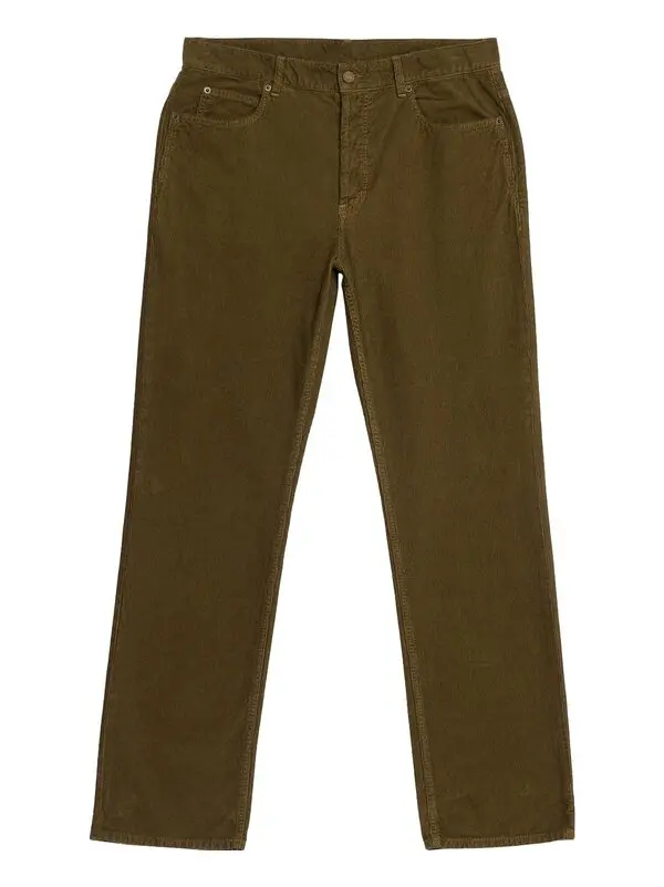 Saint Laurent Vintage Corduroy Straight-leg Jeans - Army Green