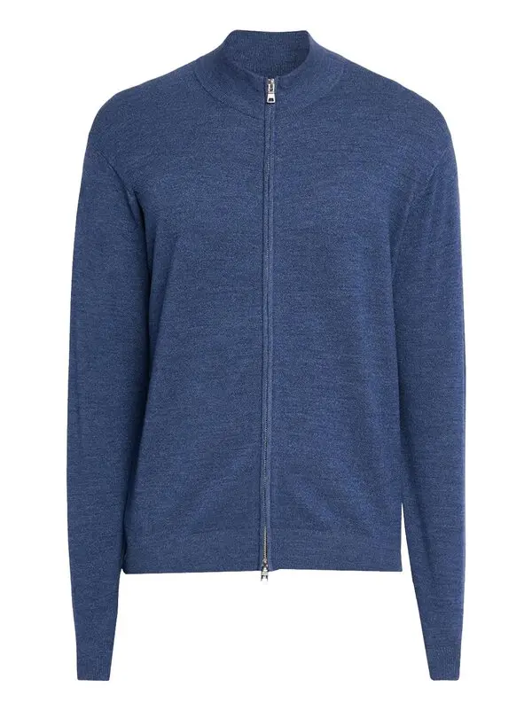 Peter Millar Excursionist Flex Full-zip Sweater - Nebula Blue