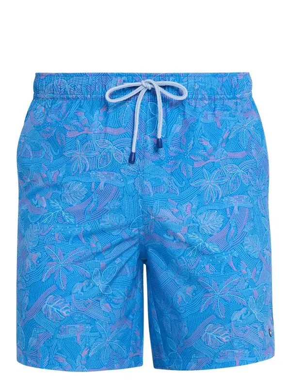 Peter Millar Printed Swim Trunks - Barracuda