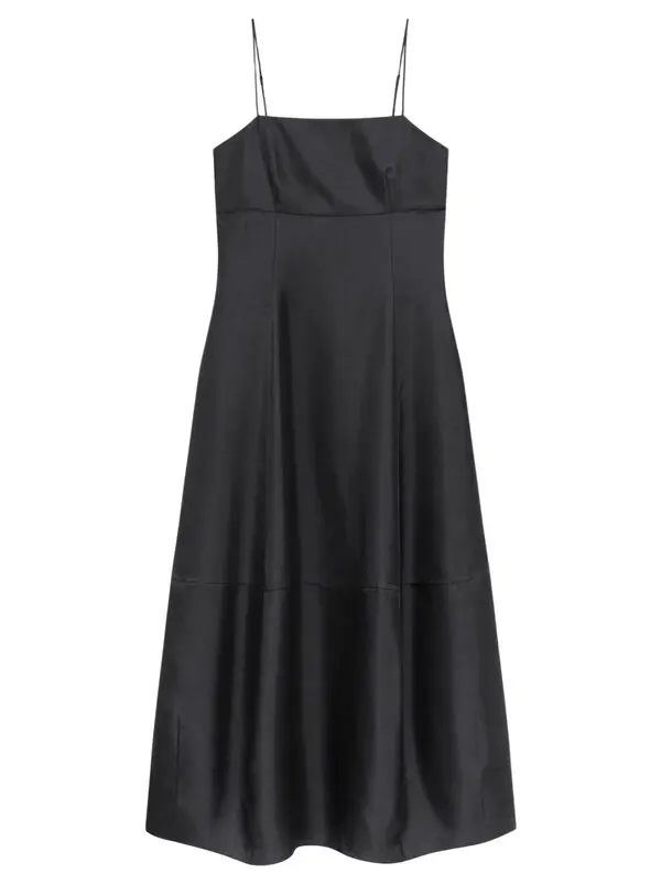 Theory Sleeveless Silk-twill Midi Dress - Black