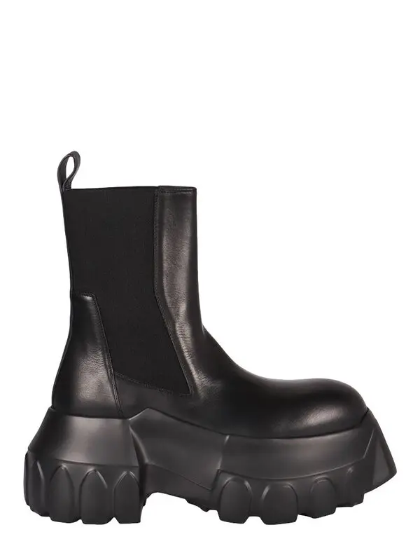 Rick Owens Leather Chelsea Boots - Black