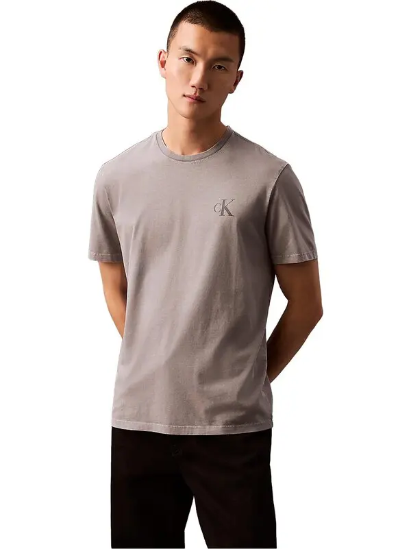 Calvin Klein Acid Wash Monogram Classic T-shirt - Dawn Grey