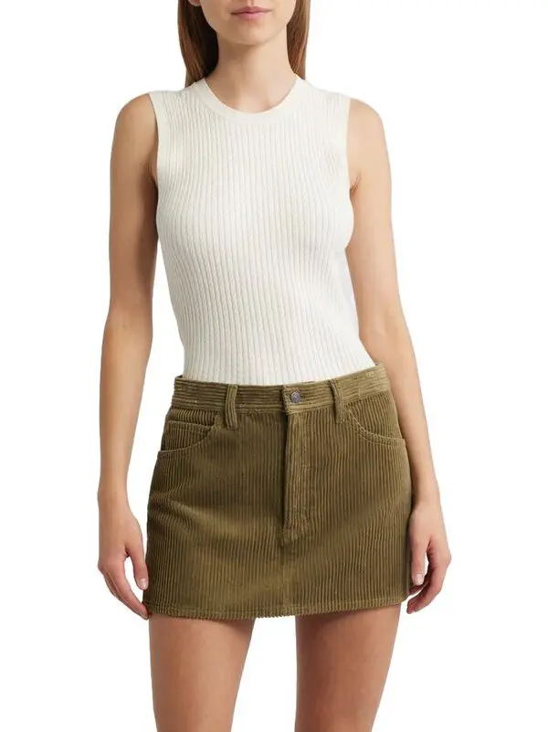 FRAME The Fine Cable Sleeveless Sweater - Cream