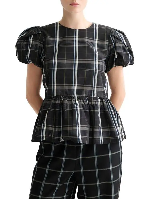 Scotch & Soda Check Taffeta Top - Taffeta Check
