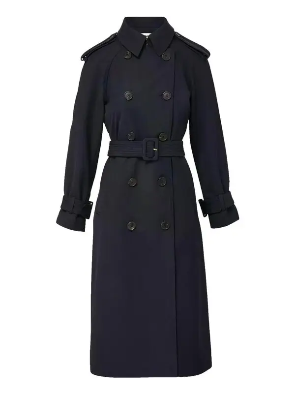Veronica Beard Conneley Dickey Belted Trench Coat - Blue